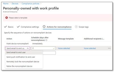 How to Send Notifications to Noncompliant Devices in Microsoft Intune ...